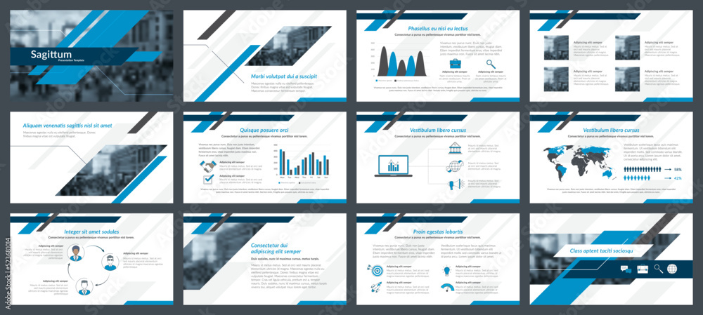 Elements of infographics for presentations templates. Annual report ...