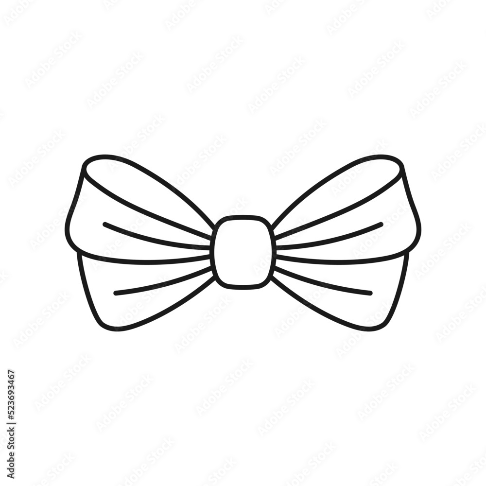 Ribbon Bow line art ribbon icon design template vector illustration ...