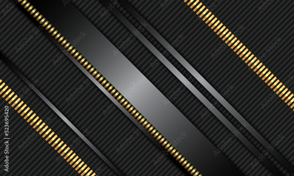 Modern black dop background with golden lines Stock Vector | Adobe Stock