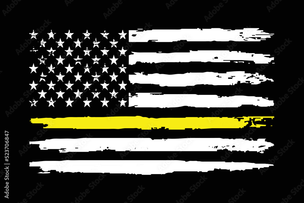 Yellow Line Flag Design Stock Vector | Adobe Stock