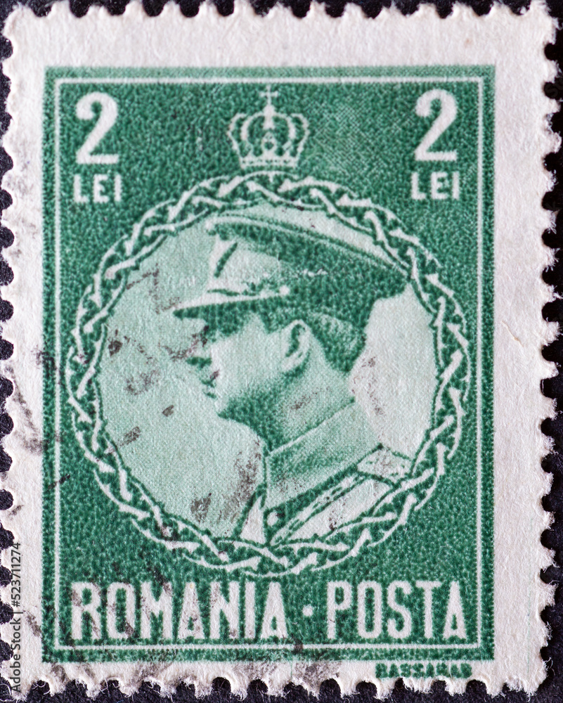 ROMANIA - CIRCA 1932: a postage stamp from Romania , showing a portrait ...
