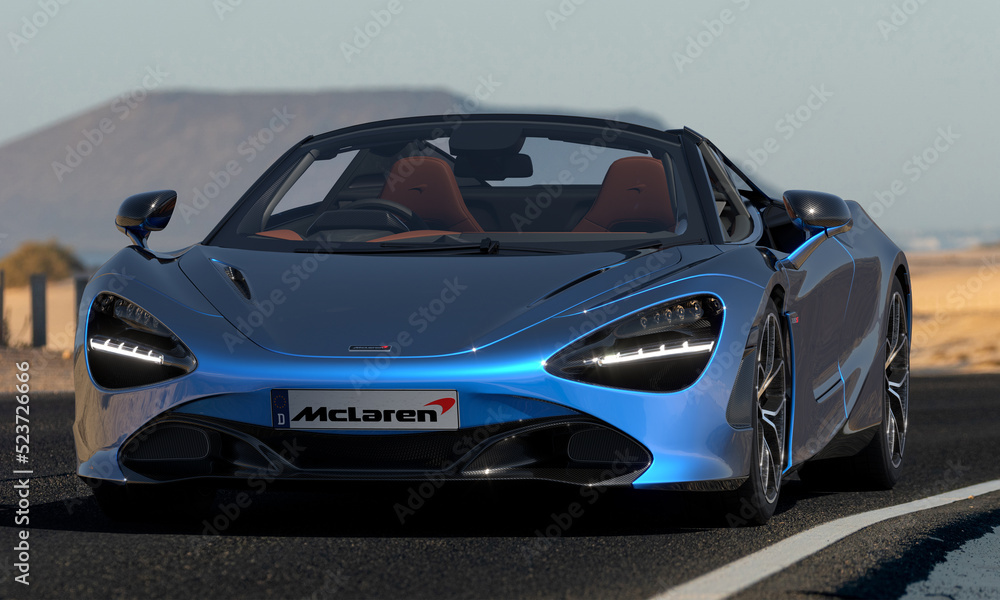 McLaren 720s Spider - Fast & Comfortable Convertible supercar Stock ...