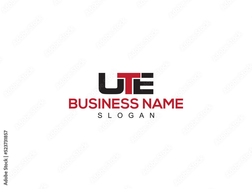 Abstract UTE Logo Icon, Unique ute Logo letter Vector Image Design With ...