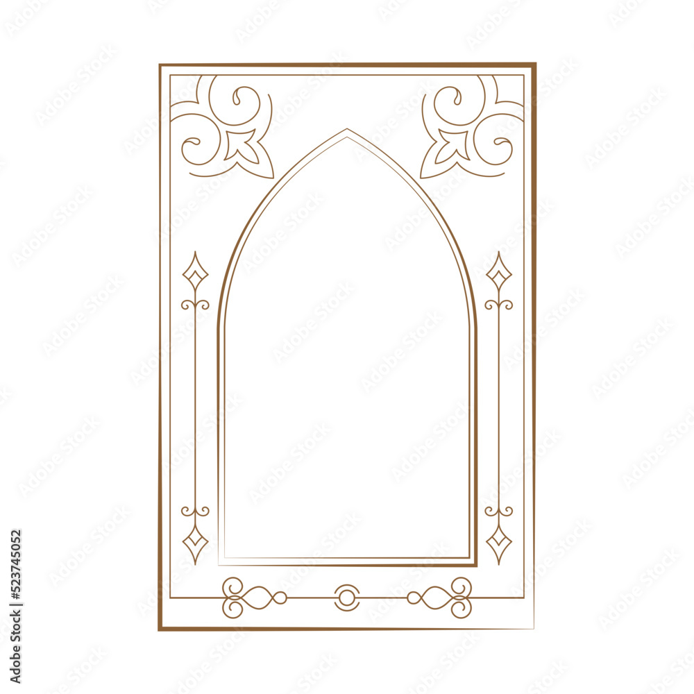 Arch vector Illustration. Window architecture Illustration. Jharokha ...