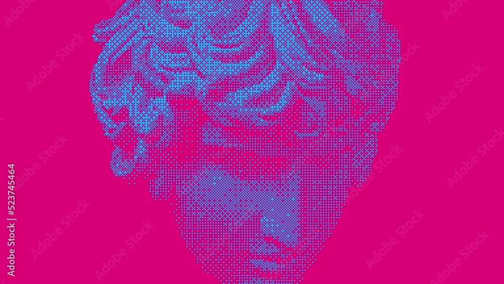 Modern creative concept video 4K with colored graphic sculpture. GIF ...