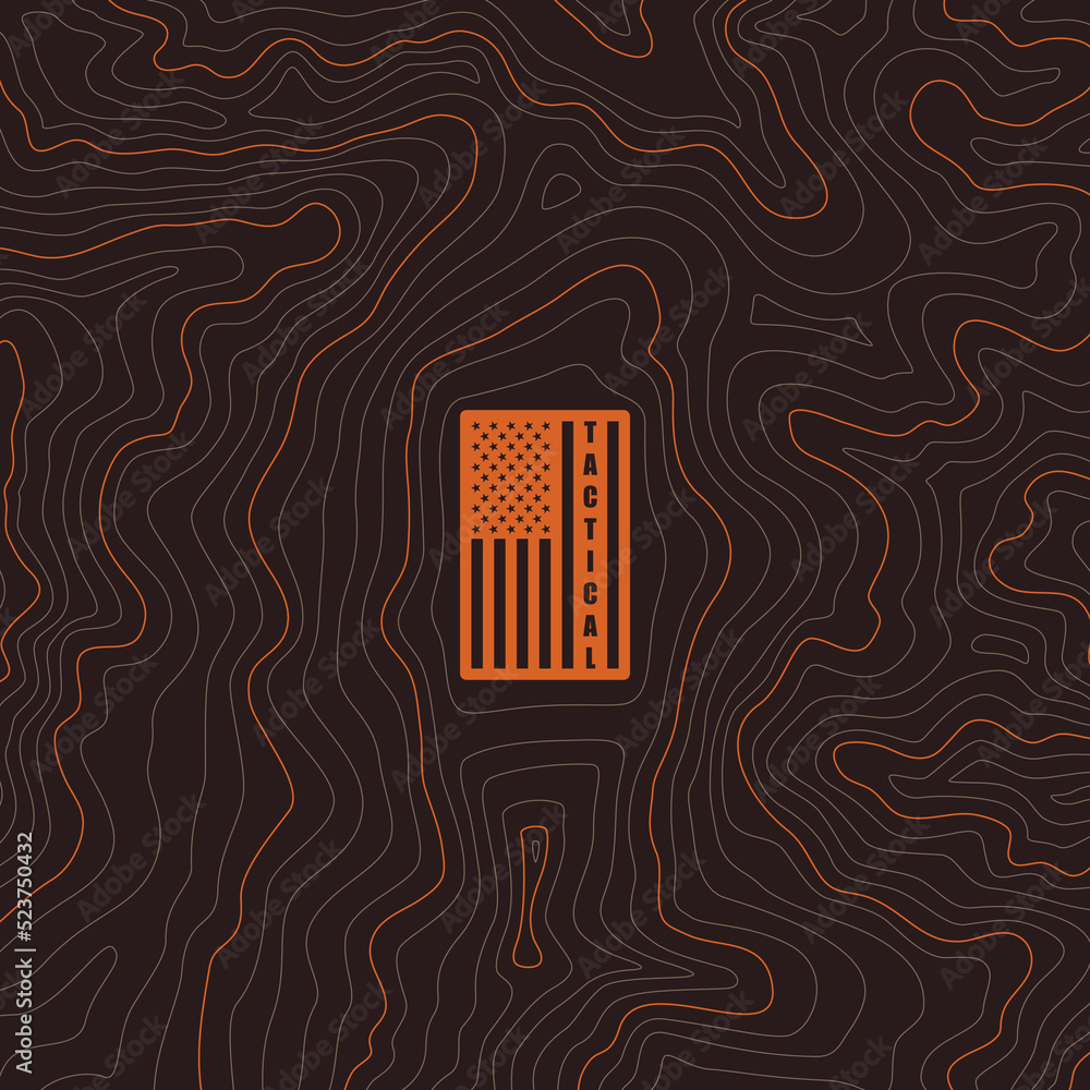 Vector background with texture topographic contour line. Inside ...