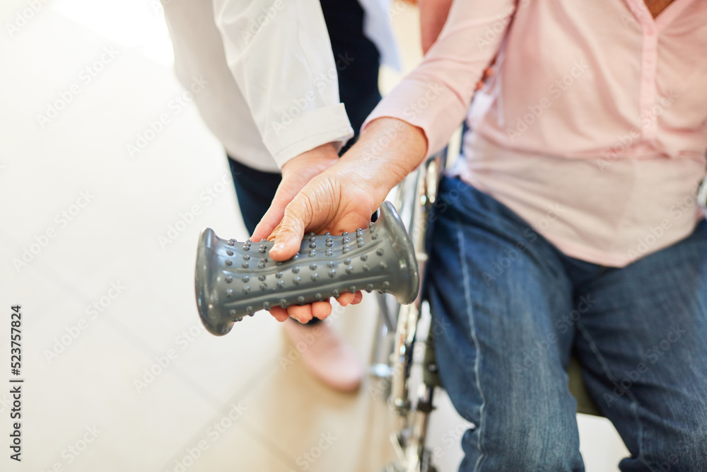 Hand and fingers are trained with the hand trainer Stock Photo | Adobe ...