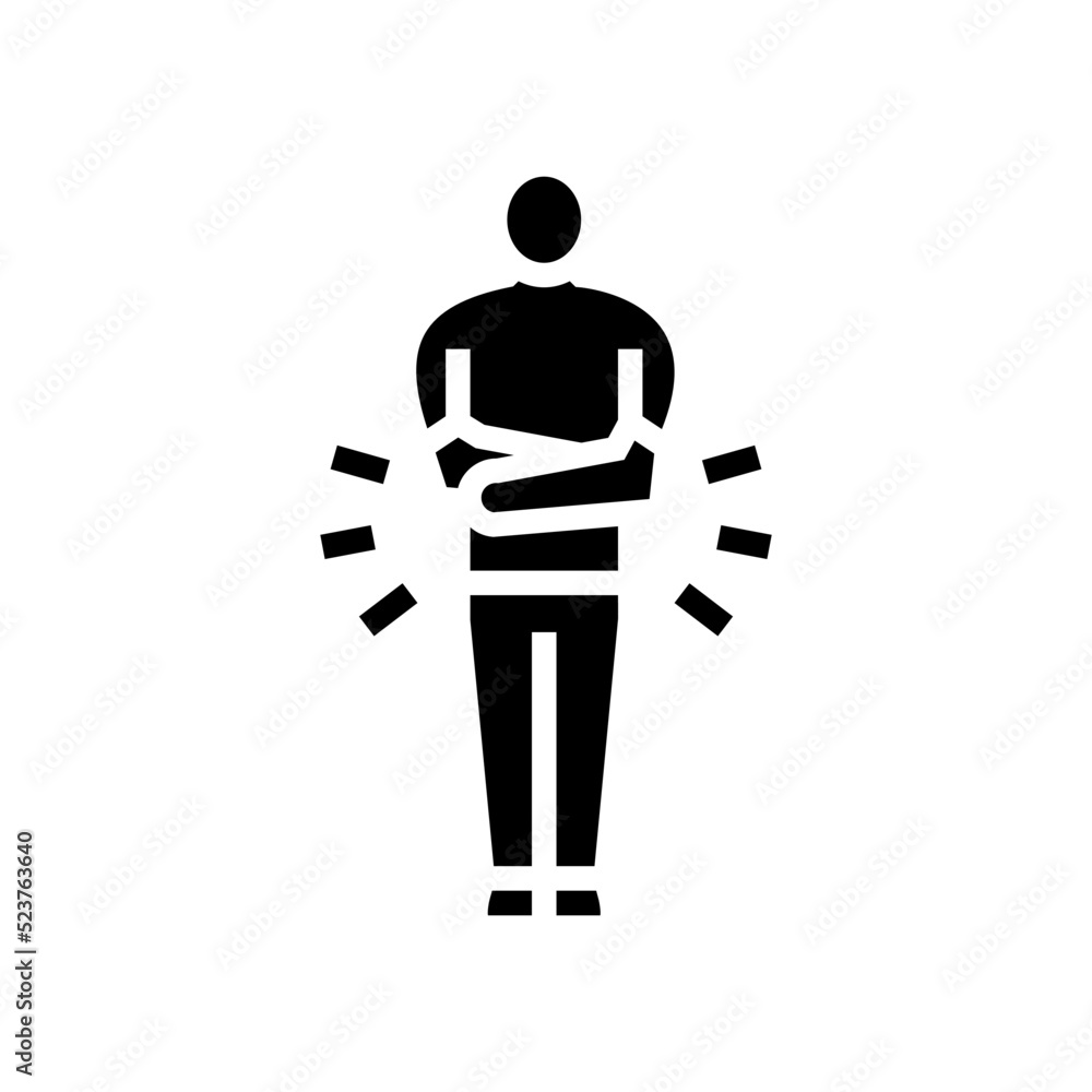 chronic diarrhea hiv symptom glyph icon vector illustration Stock Vector | Adobe Stock