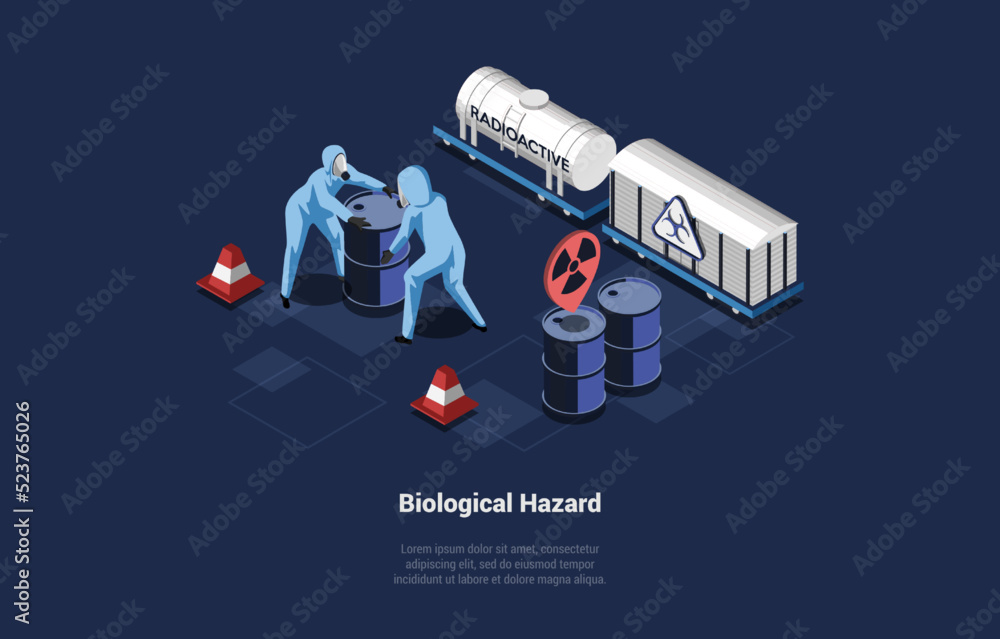 Hazard And Biological Weapon Concept. Laboratory Scientists in ...
