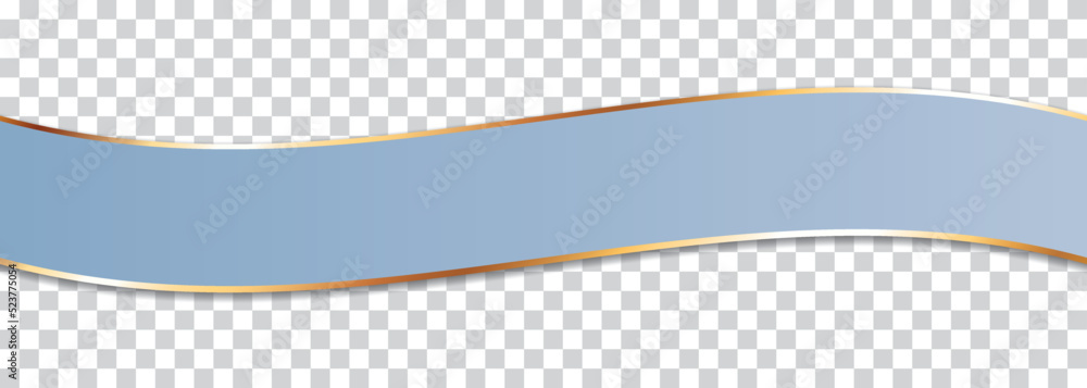 Gold And Blue Ribbon Banner