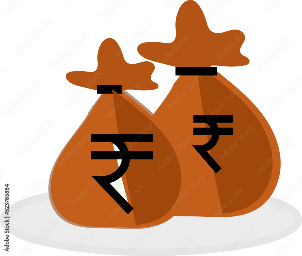 Indian rupees money bags Stock Vector | Adobe Stock
