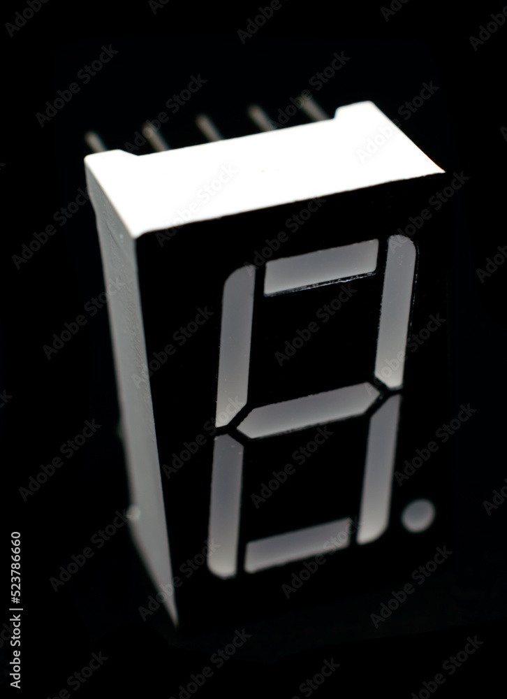 Seven Segment Indicator On A Black Background Background Picture Arduino Project Concept