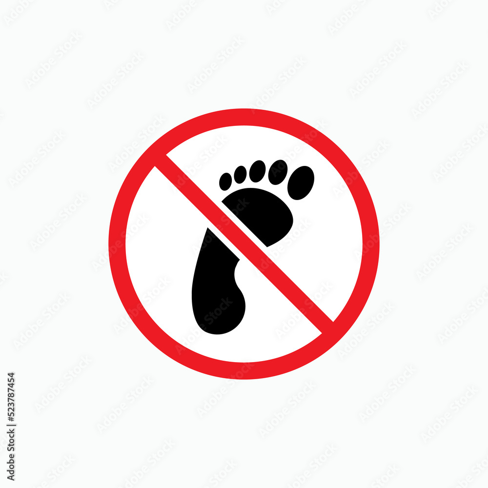 Do Not Step Icon. No Walk Symbol - Vector, Sign for Design ...