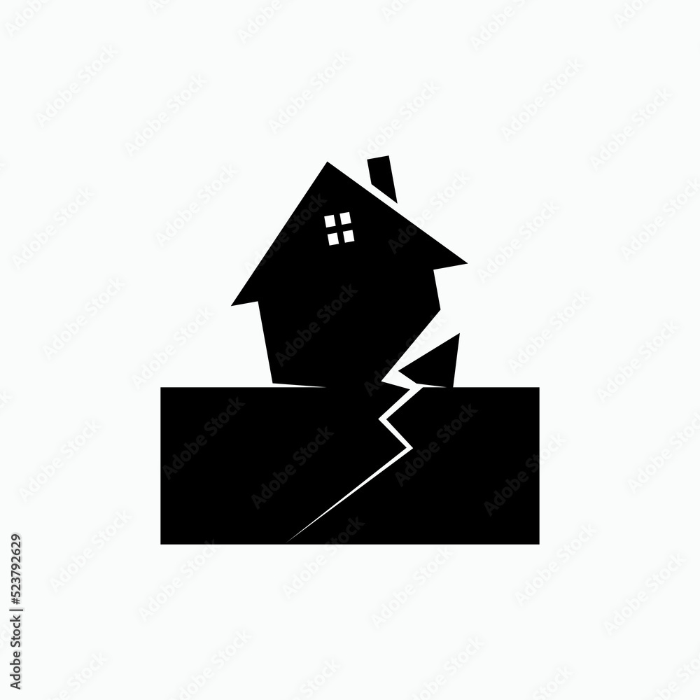 Earthquake Icon. Disaster Symbol - Vector. Stock Vector | Adobe Stock