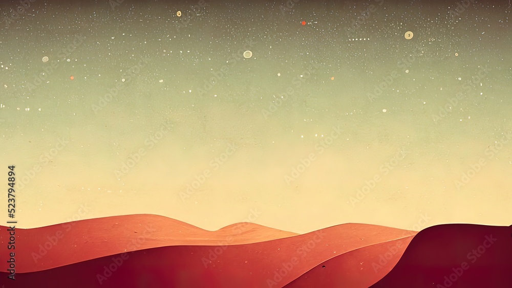 Flat 2d, minimalistic desert. 4k wallpaper showing an orange desert ...