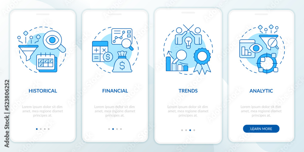 Profitability models for prediction blue onboarding mobile app screen ...