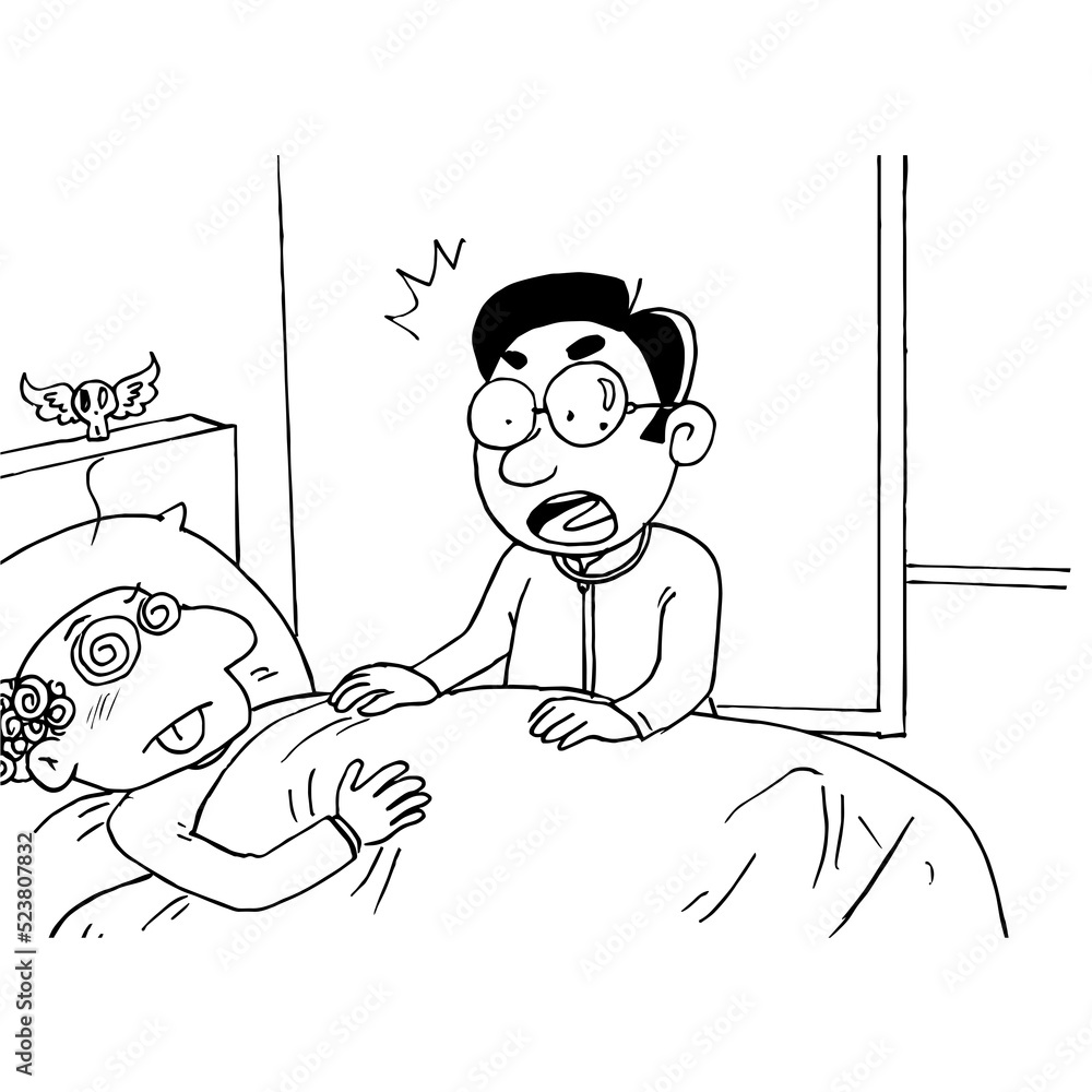 cartoon patient who died in hospital Stock Illustration | Adobe Stock