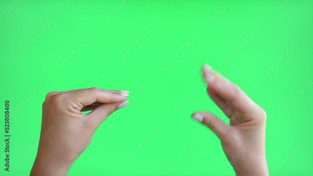 Hand argument. Couple conflict on Chroma key. Quarrel misunderstanding ...