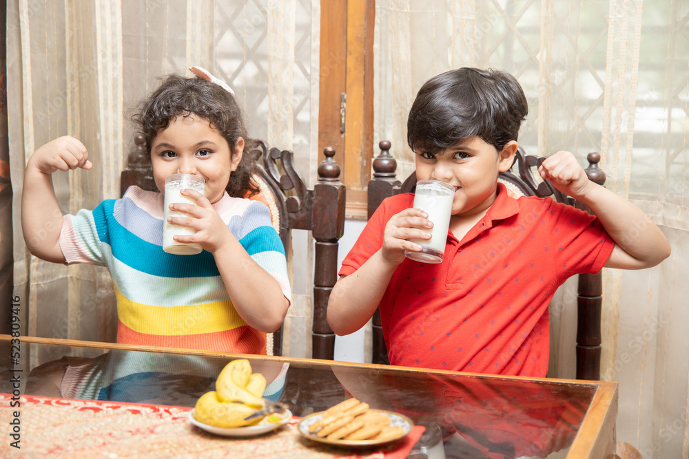 Indian Kids Eating Healthy Food