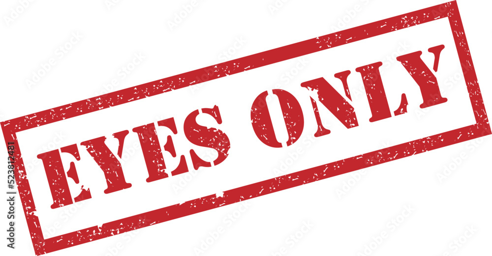 Eyes Only Stamp. Red Text Rubber Stamp Ink - Vector. Stock Vector ...