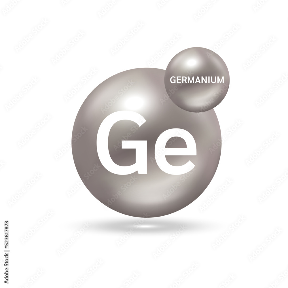 Germanium molecule models silver and chemical formulas scientific ...