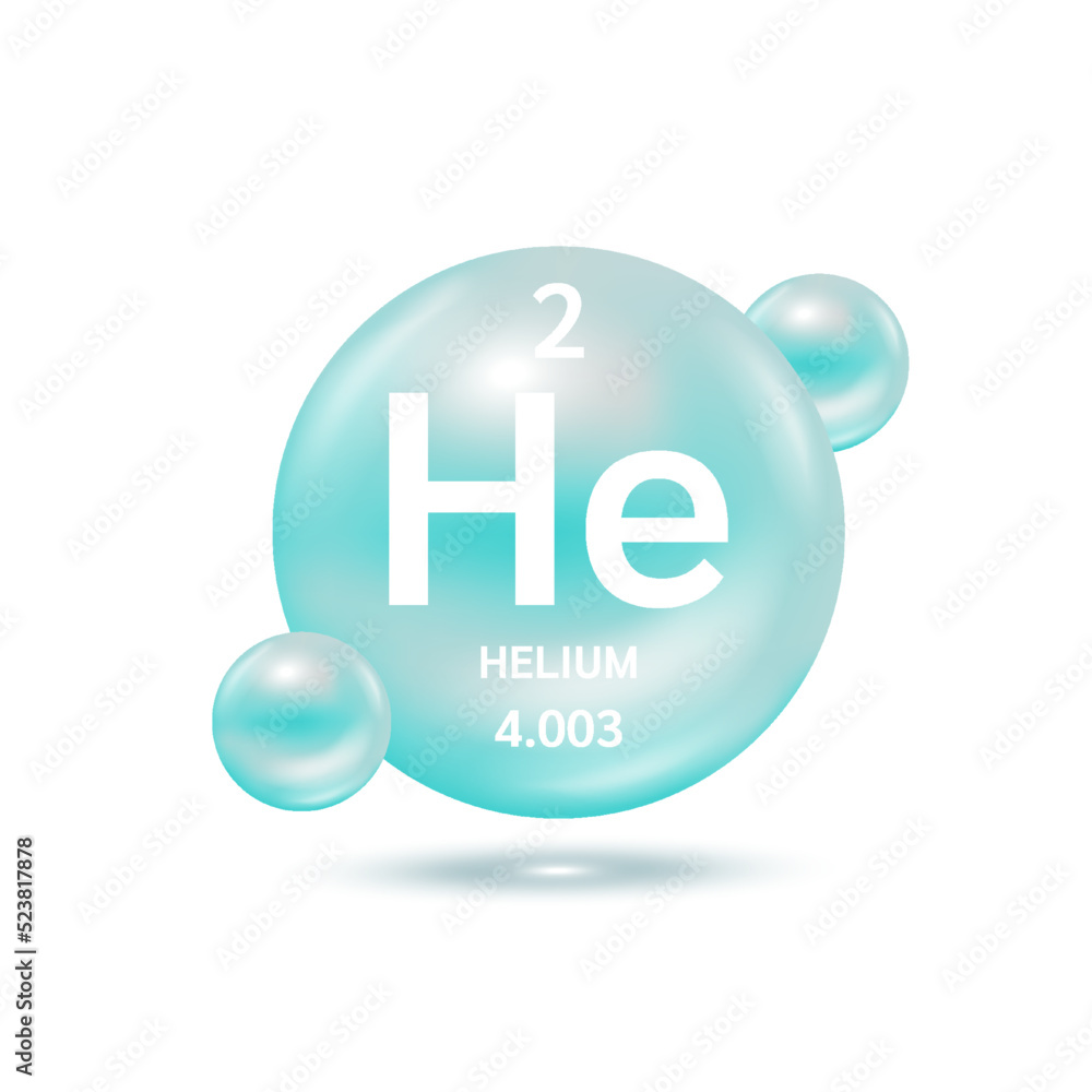 Helium molecule models blue and chemical formulas scientific element ... Helium molecule models blue and chemical formulas scientific element ...
