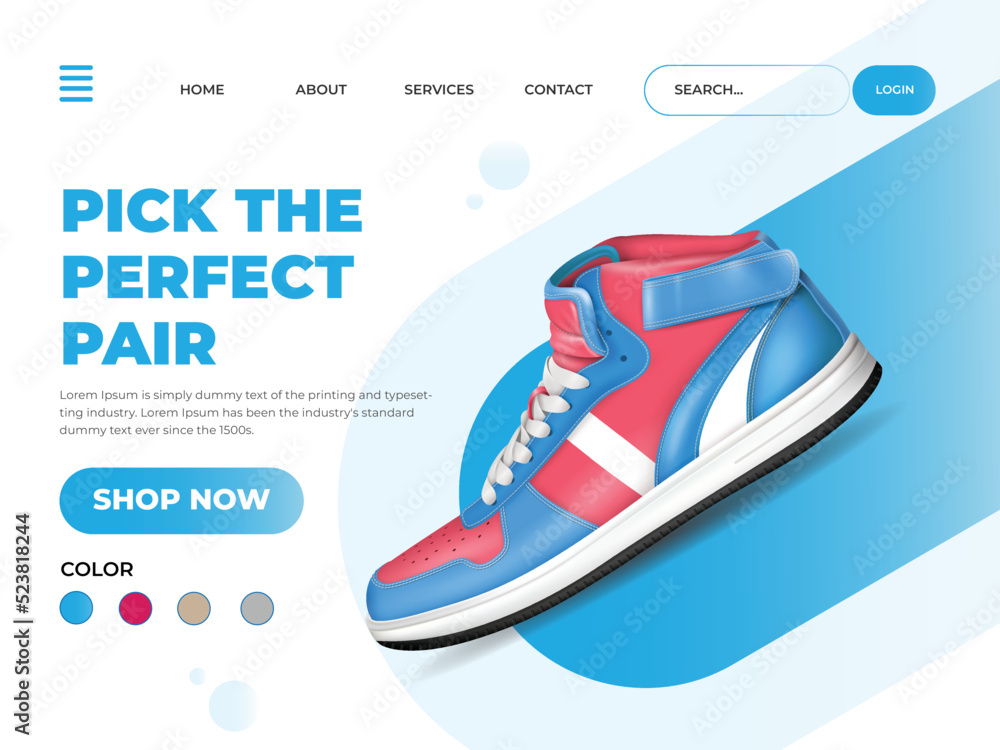 Shoe sale template landing page. Fashion for sneaker template landing ...