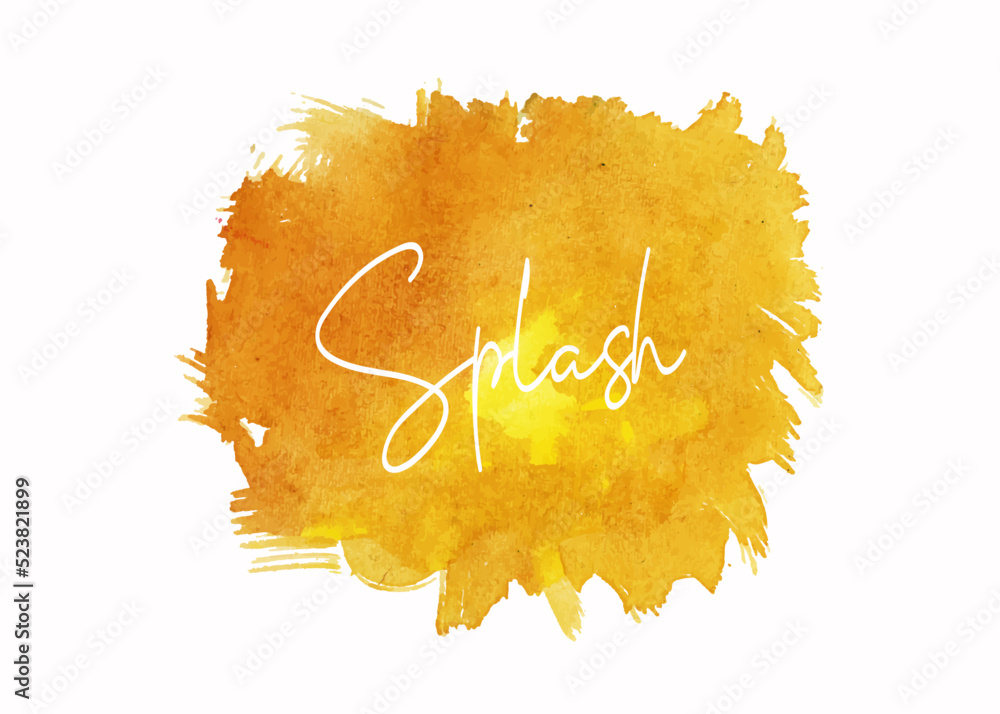 Hand-drawn colorful watercolor splash vector, Isolated watercolor ...