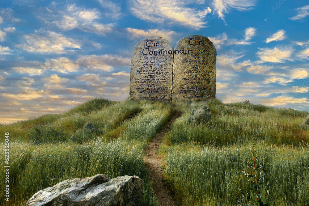Law of God the Ten Commandments Stock Photo | Adobe Stock