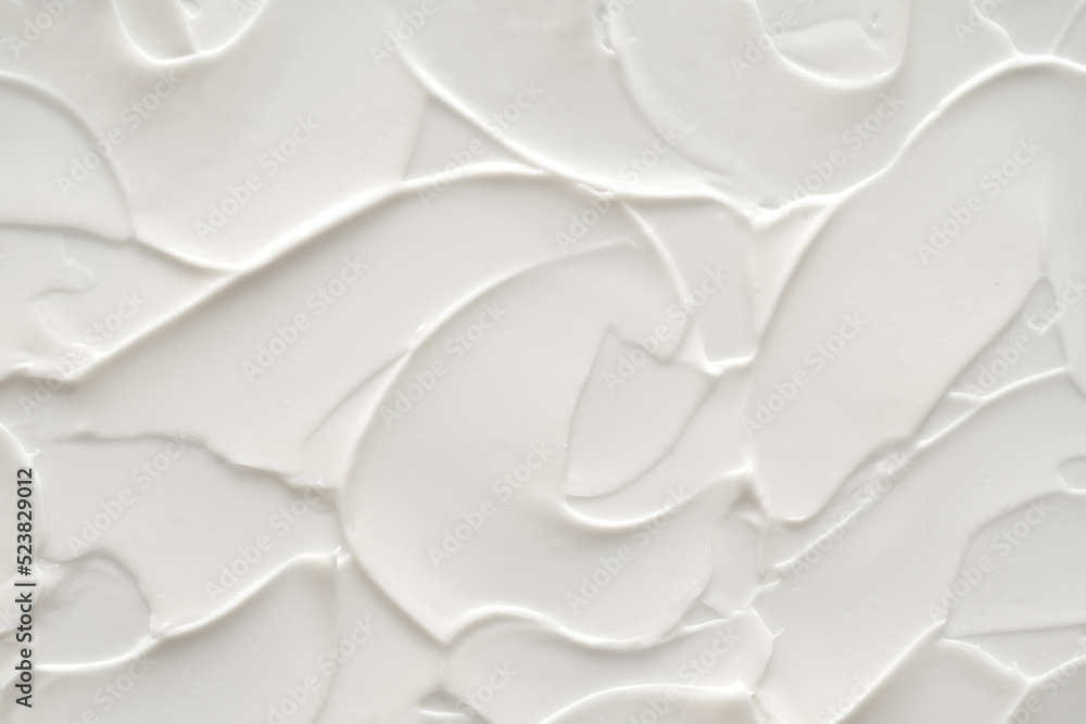 Creamy foundation texture isolated. Smear of face cream isolated ...