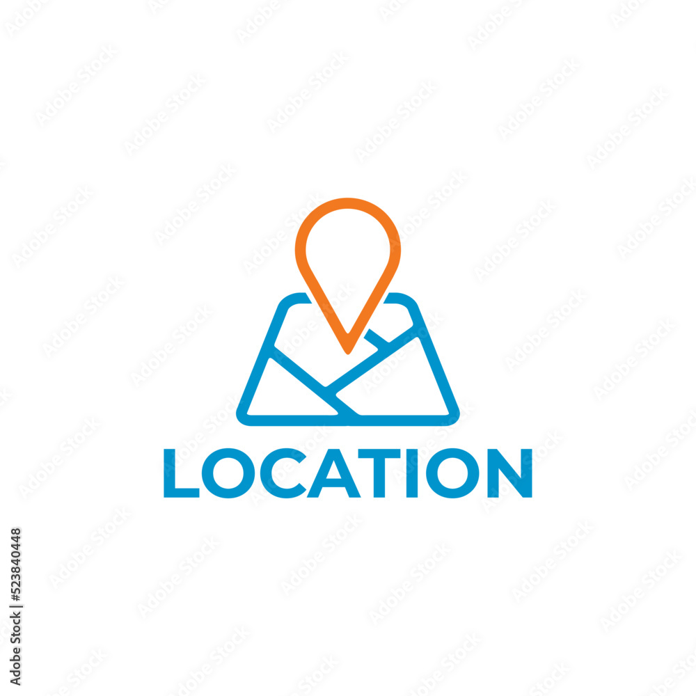 map pin location icon logo design Stock Vector | Adobe Stock