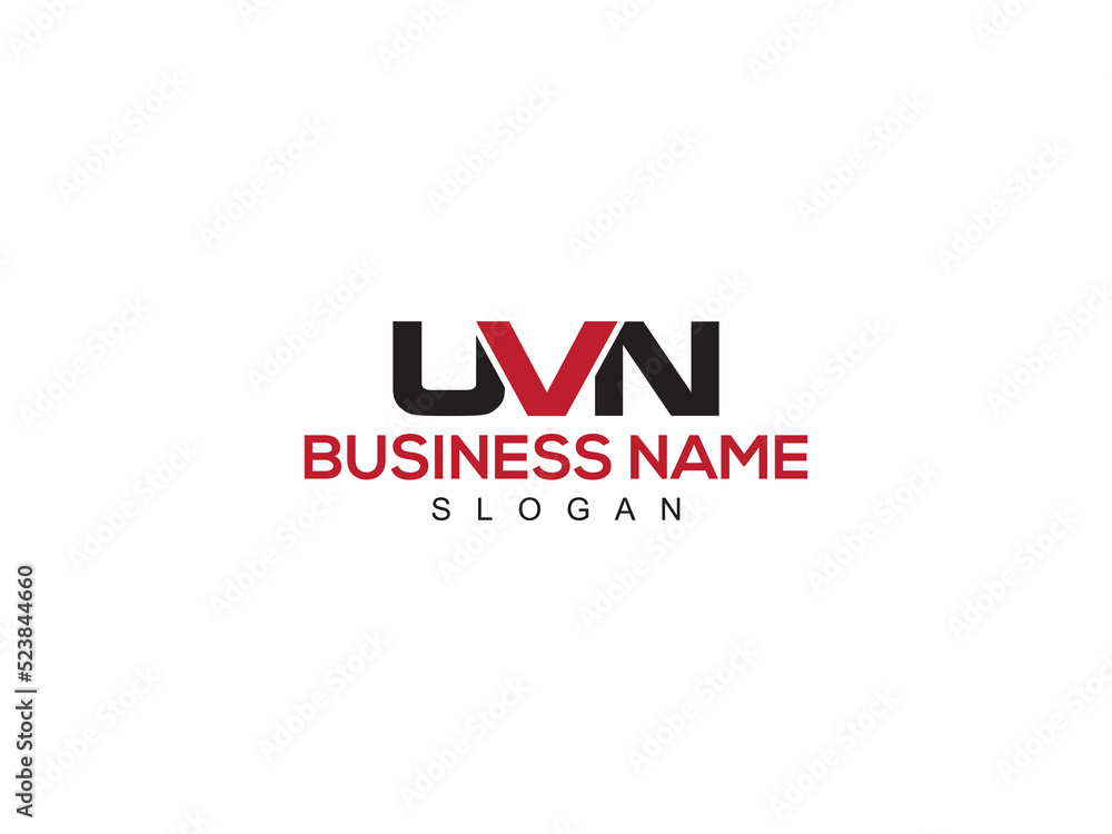 Colorful UVN Logo Icon, Premium uvn Logo Letter Vector Image With ...