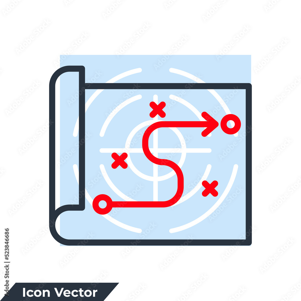 planning icon logo vector illustration. strategy symbol template for ...