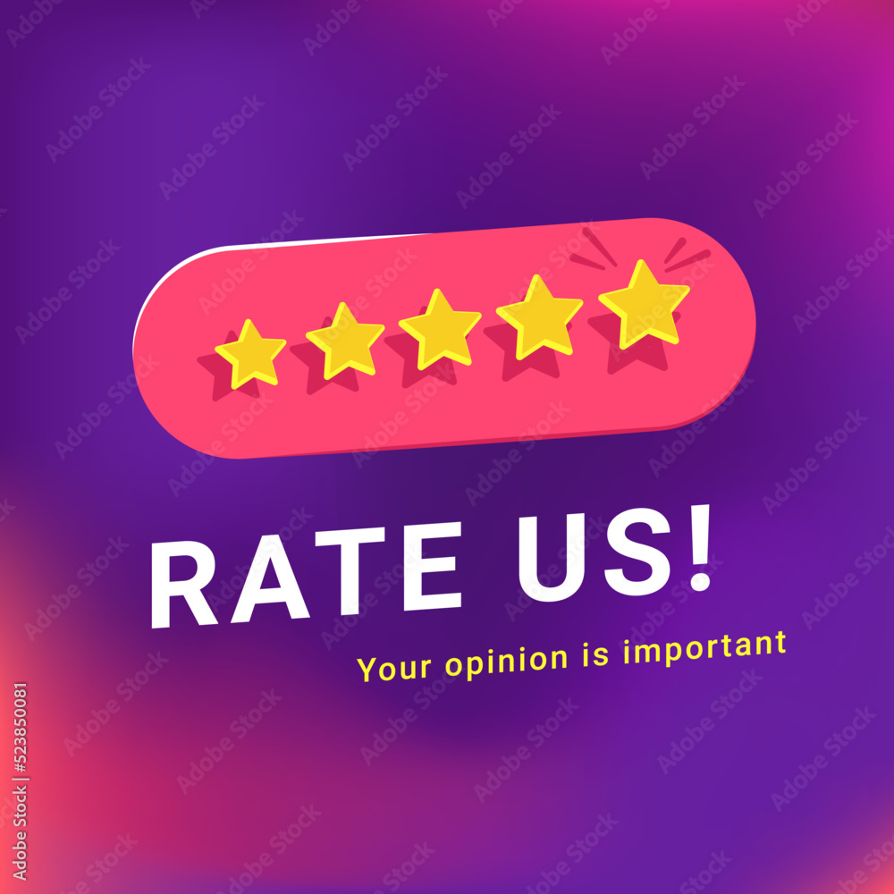 Consumer review and rating a service or goods. Flat vector illustration ...