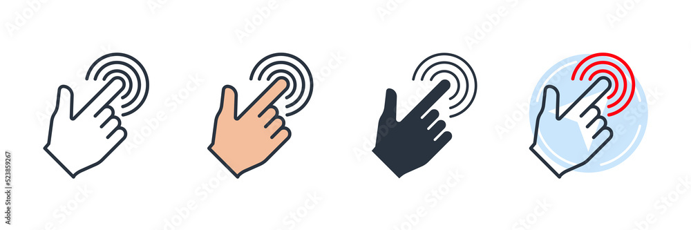 Virtual interactive control icon logo vector illustration. control ...