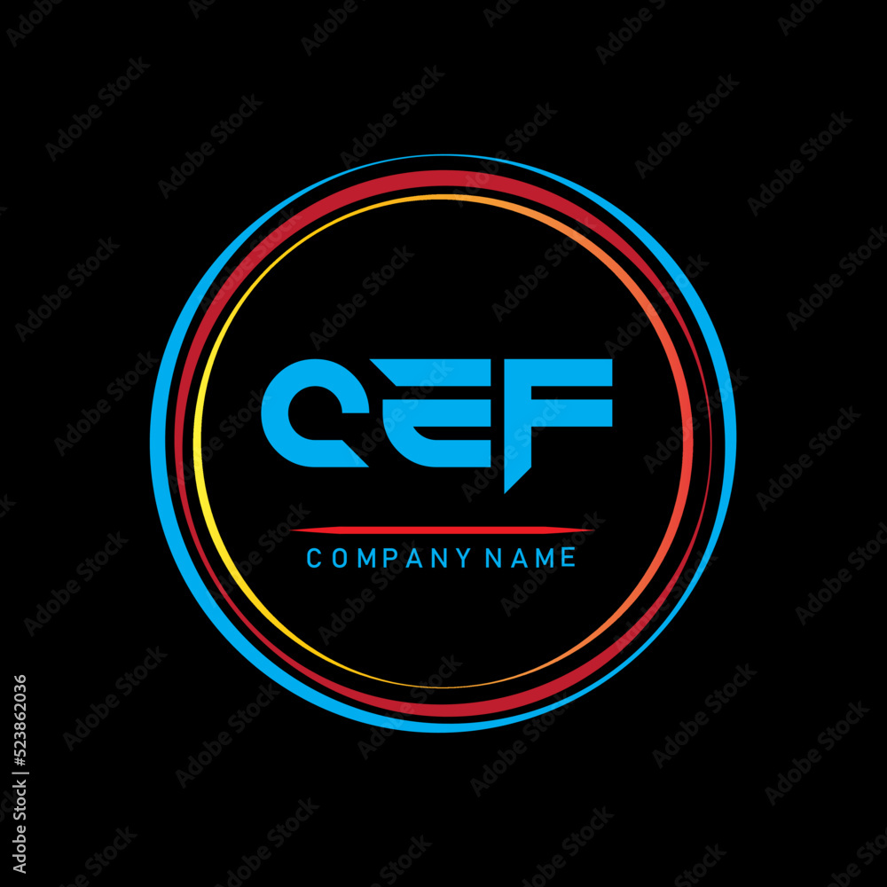 CEF simple logo for company,CEF t-shairt logo design,CEF letter logo ...