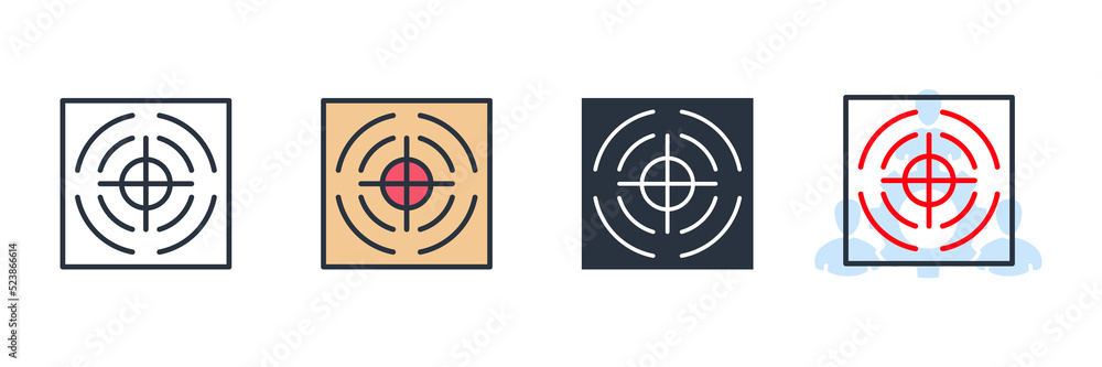 precision icon logo vector illustration. target symbol template for ...