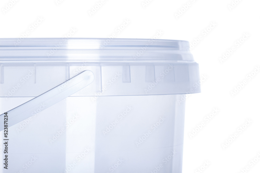 Transparent plastic bucket with transparent lid - 2200 ml, plastic ...