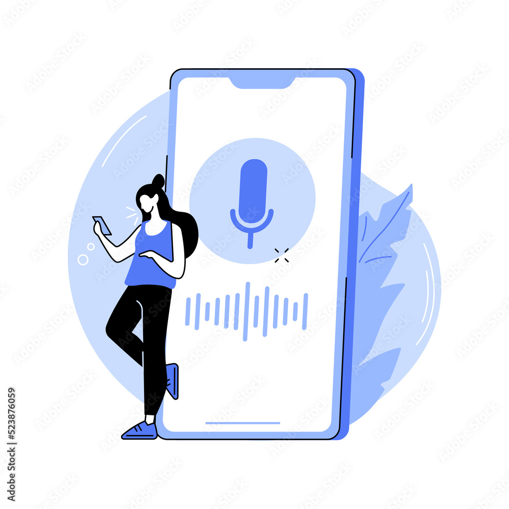 Speech recognition isolated cartoon vector illustrations. Stock Vector ...