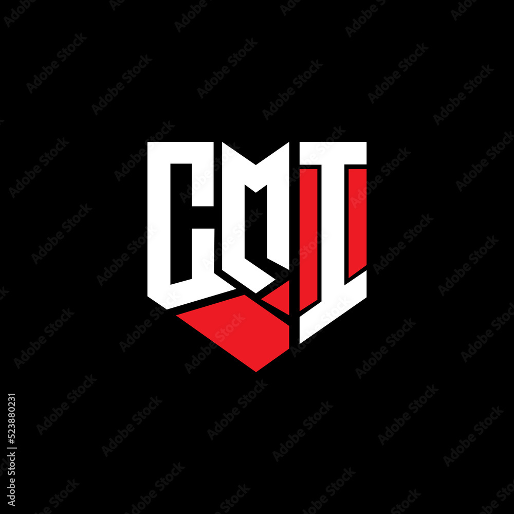 CMI letter luxury logo design on black background. CMI creative ...