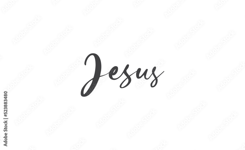 Jesus vector calligraphy lettering. Faith in the lord religious banner ...