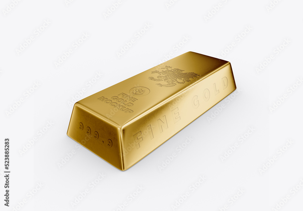 Colored Gold Bar Mockup Stock Template | Adobe Stock