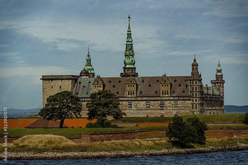 Majestic Kronborg castle and stronghold in its entirety, Helsingor ...
