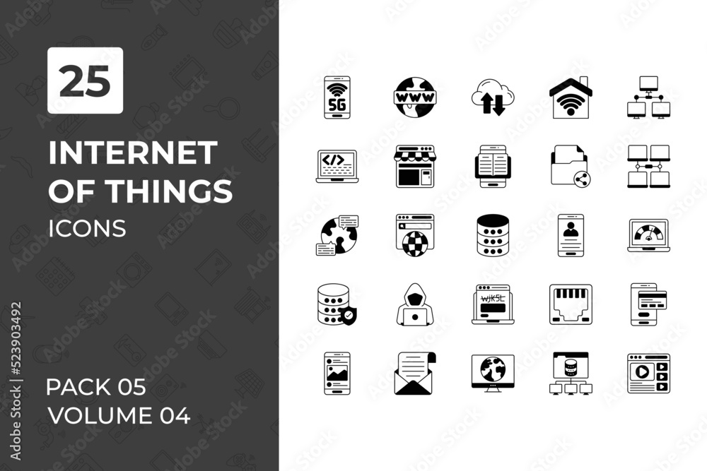 Internet of Things icons collection. Set contains such Icons as ai ...