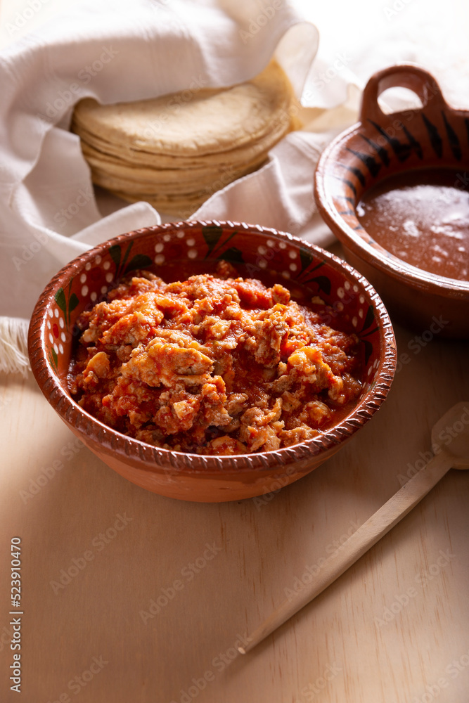 Machaca con Huevo. "shredded with eggs". Shredded dry beef scrambled ...