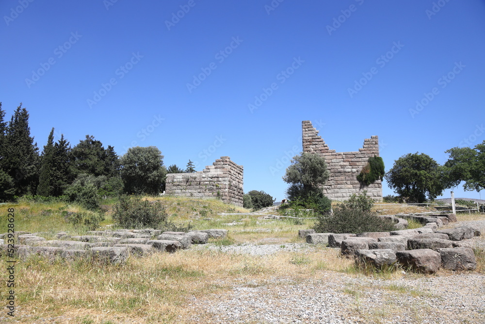 Historic site of Myndos gate the only surviving gate of the ancient wall that surrounded the ...