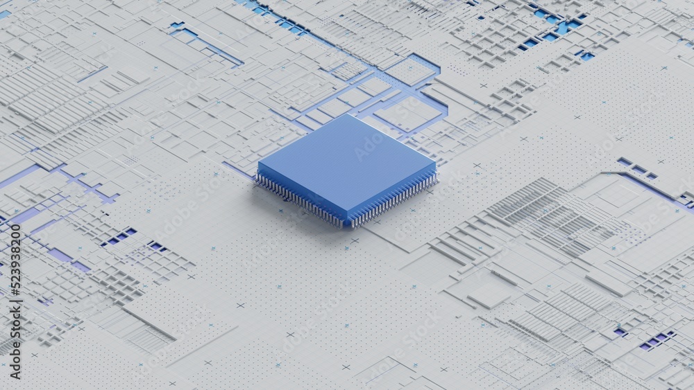Central Computer Processors CPU concept. 3d rendering,conceptual image ...