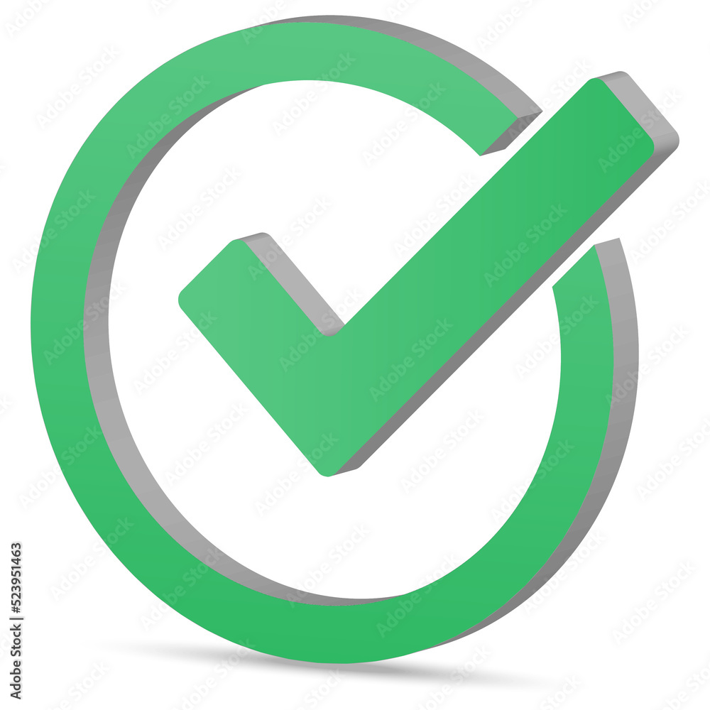 Green tick checkbox Stock Illustration | Adobe Stock