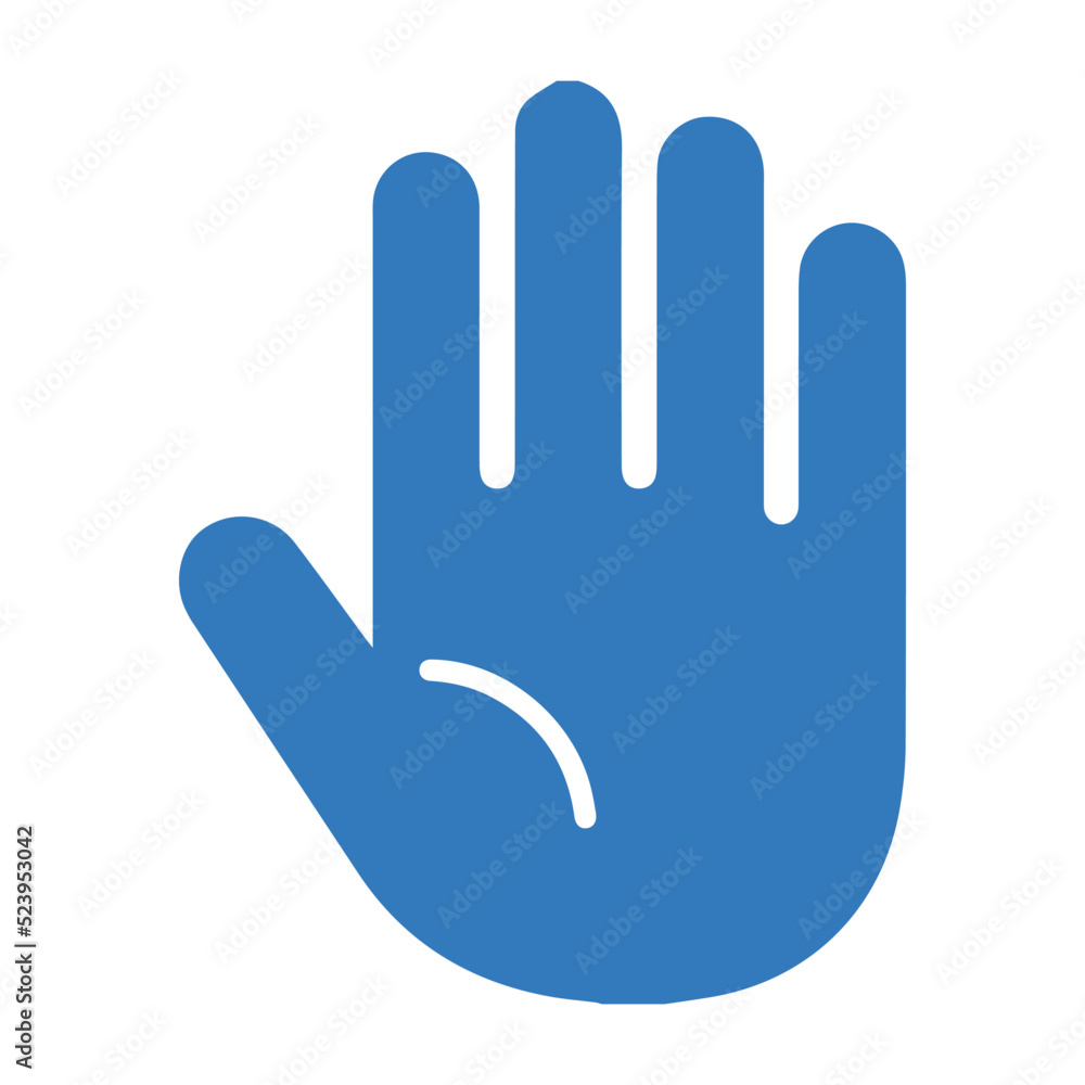 Halt, hand, palm, sign, stop, adblock, block icon Stock Vector | Adobe ...