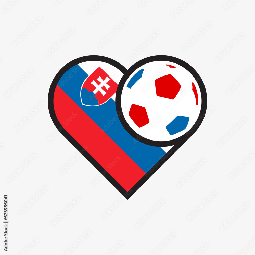 Logo sticker love Slovakia national football team. Souvenir print ...